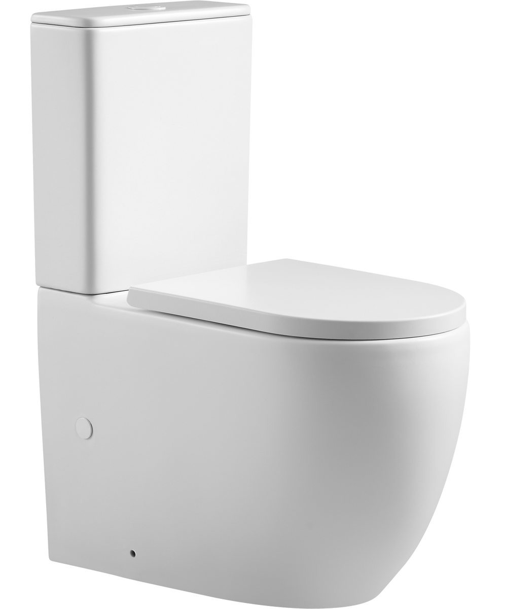 Hurricane Zero Rim Toilet – Quiet, Powerful & Rimless | Matte White ...