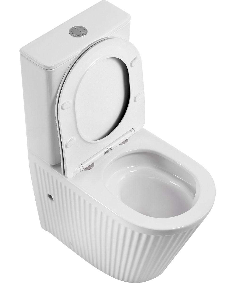 Scanalato Zero Rim Fluted Toilet – Gloss White – Propel Industries